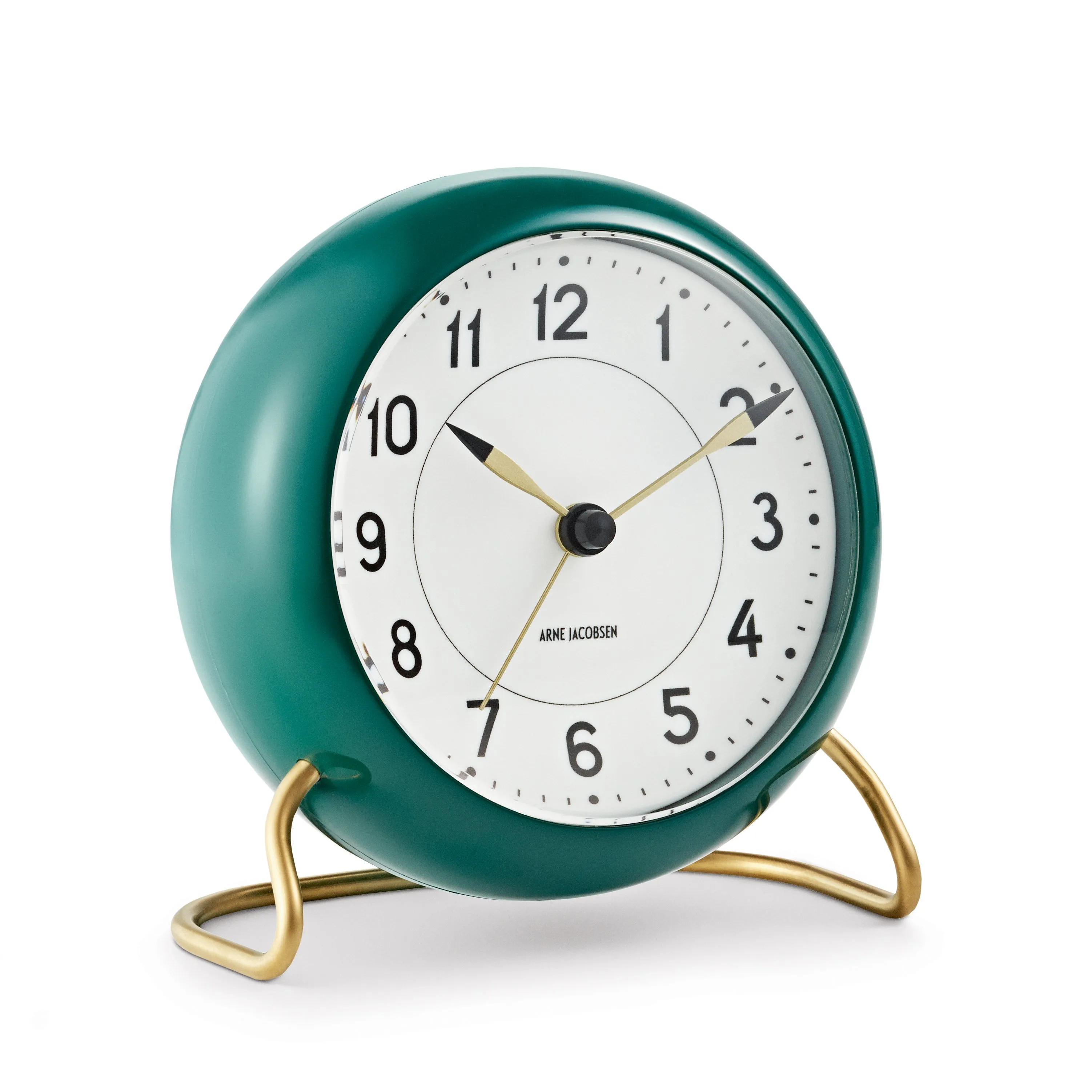 Arne Jacobsen tafelklok groen van Arne Jacobsen Clocks - NordicNest.nl