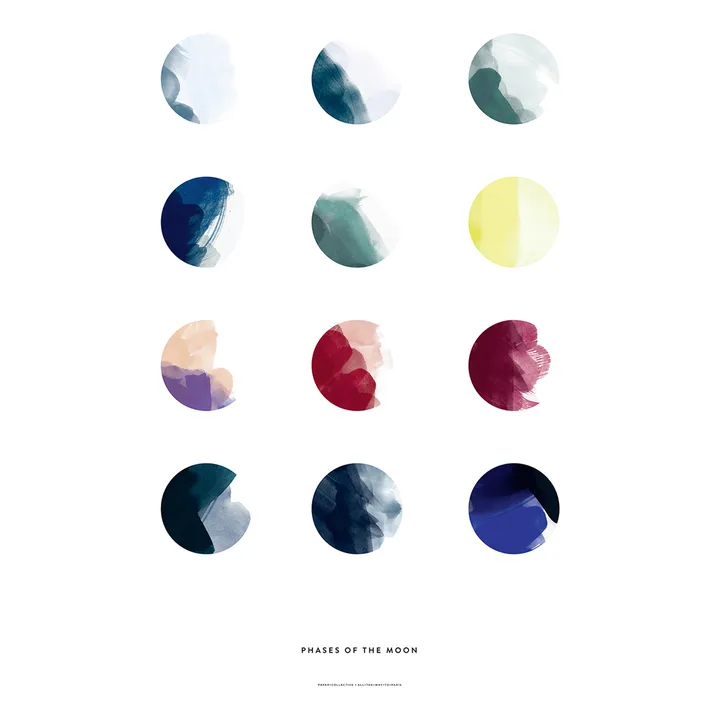 Moon phases poster van Paper Collective - NordicNest.nl